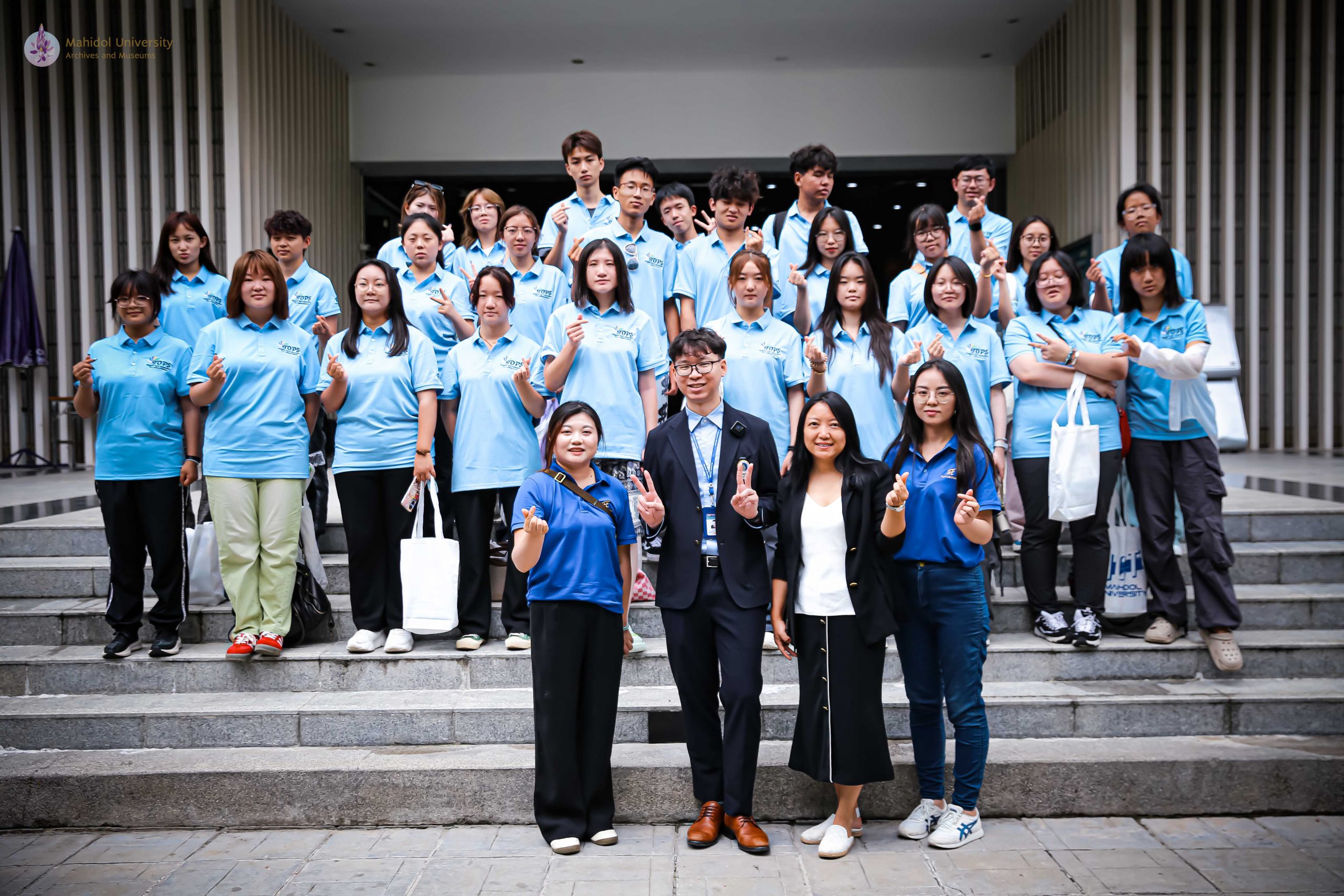 welcomed and provided a tram tour of the Mahidol University campus to ...