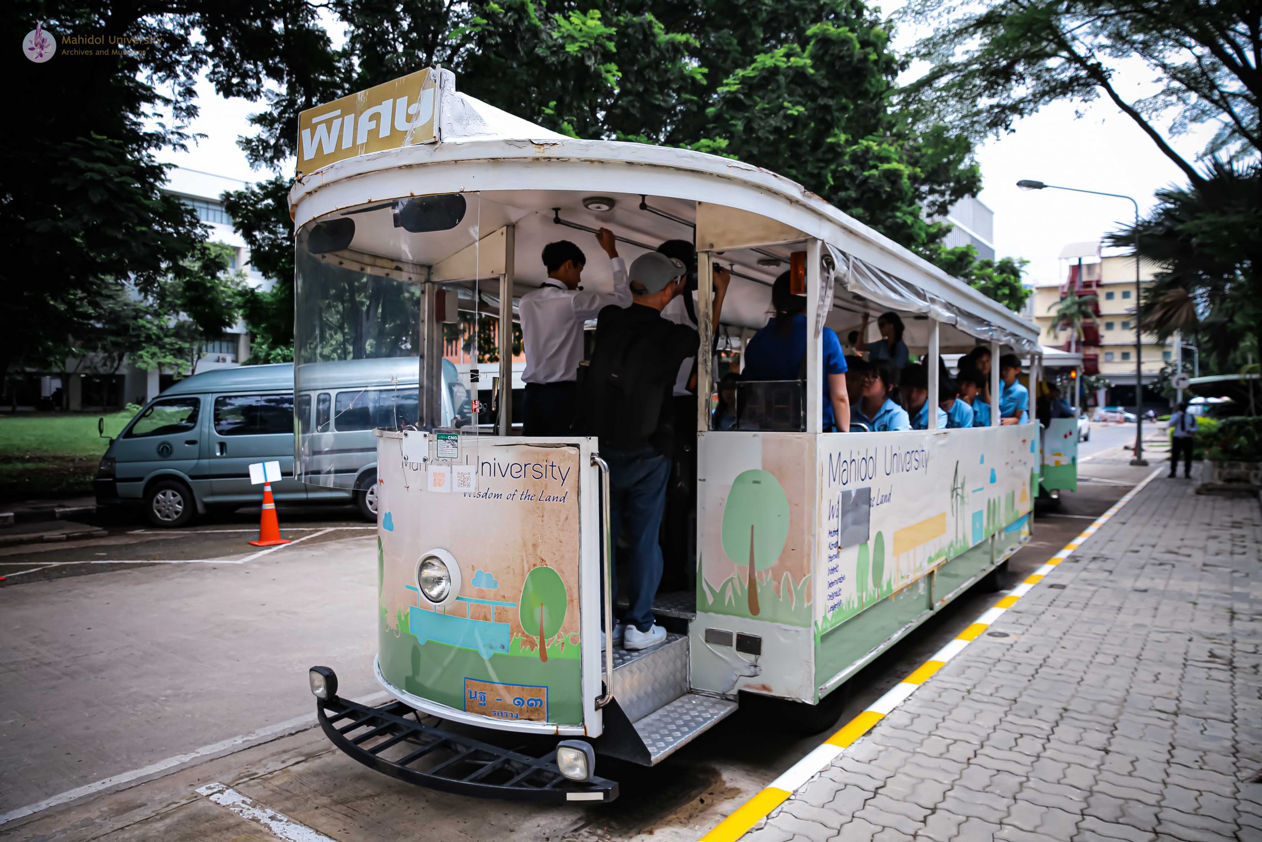 welcomed and provided a tram tour of the Mahidol University campus to ...