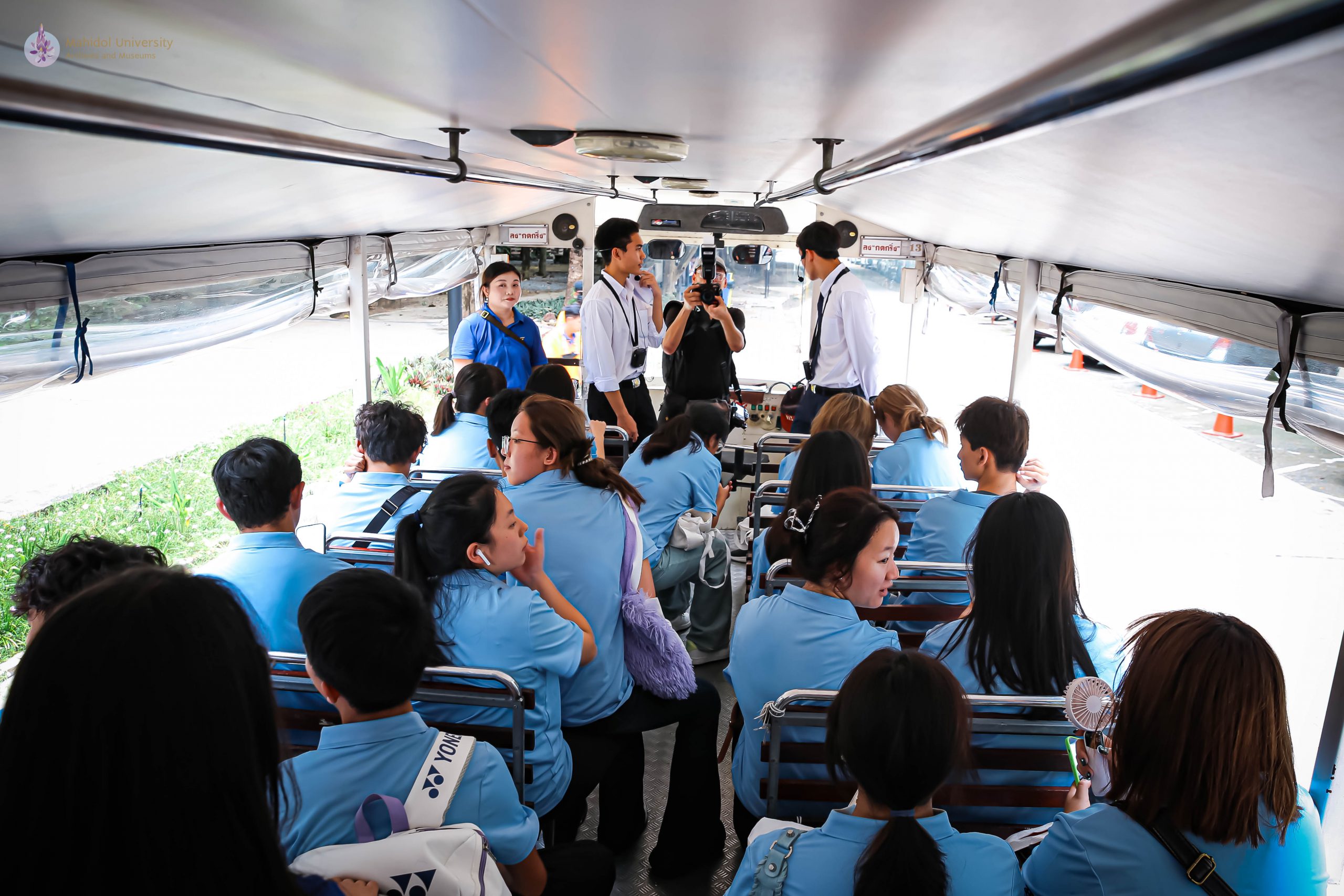welcomed and provided a tram tour of the Mahidol University campus to ...