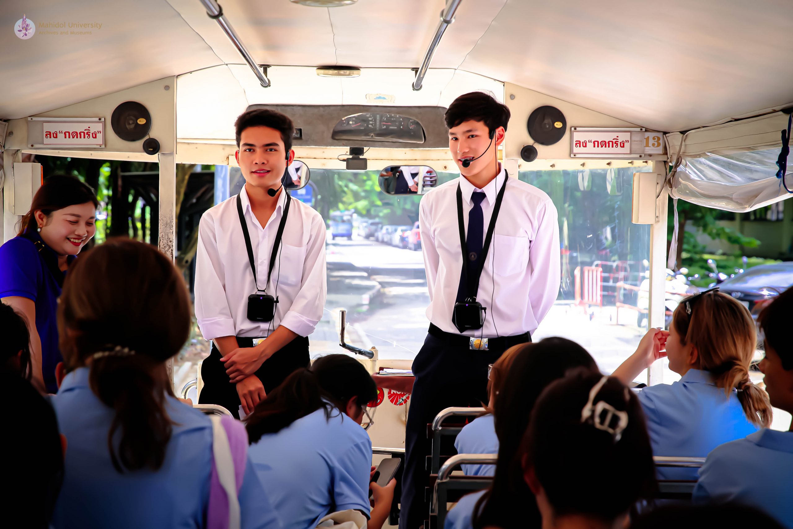 welcomed and provided a tram tour of the Mahidol University campus to ...