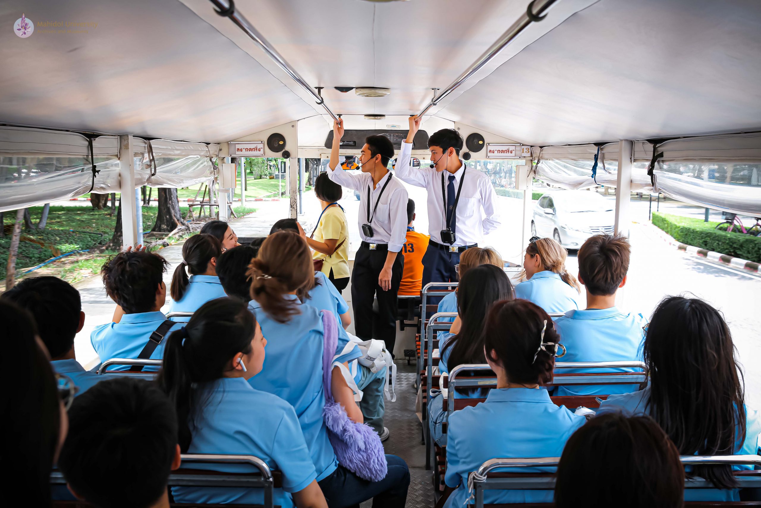 welcomed and provided a tram tour of the Mahidol University campus to ...
