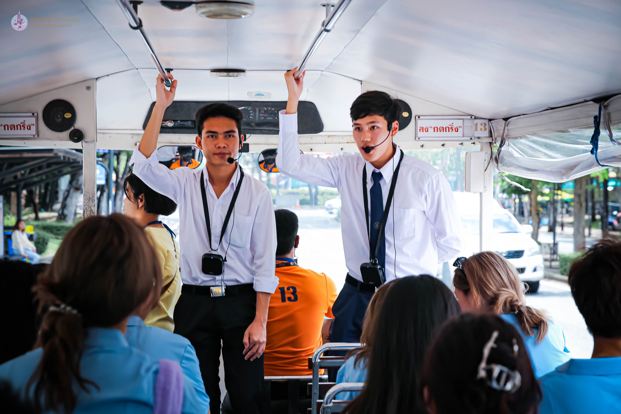welcomed and provided a tram tour of the Mahidol University campus to ...